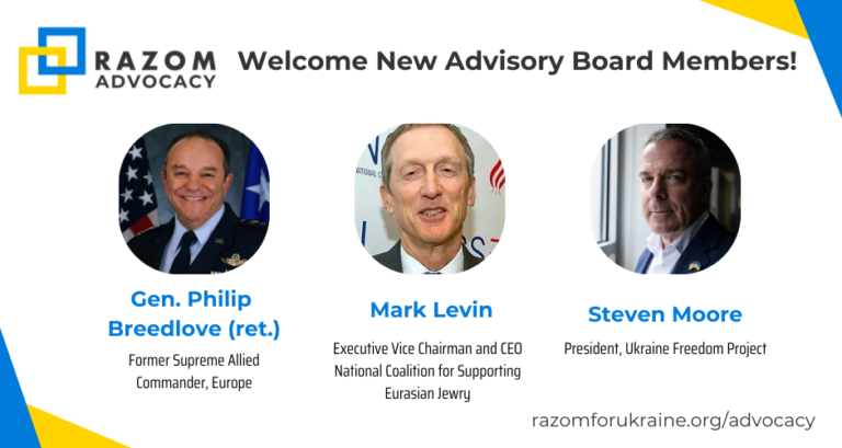Razom For Ukraine Announces New Advocacy Advisory Board Members - Razom